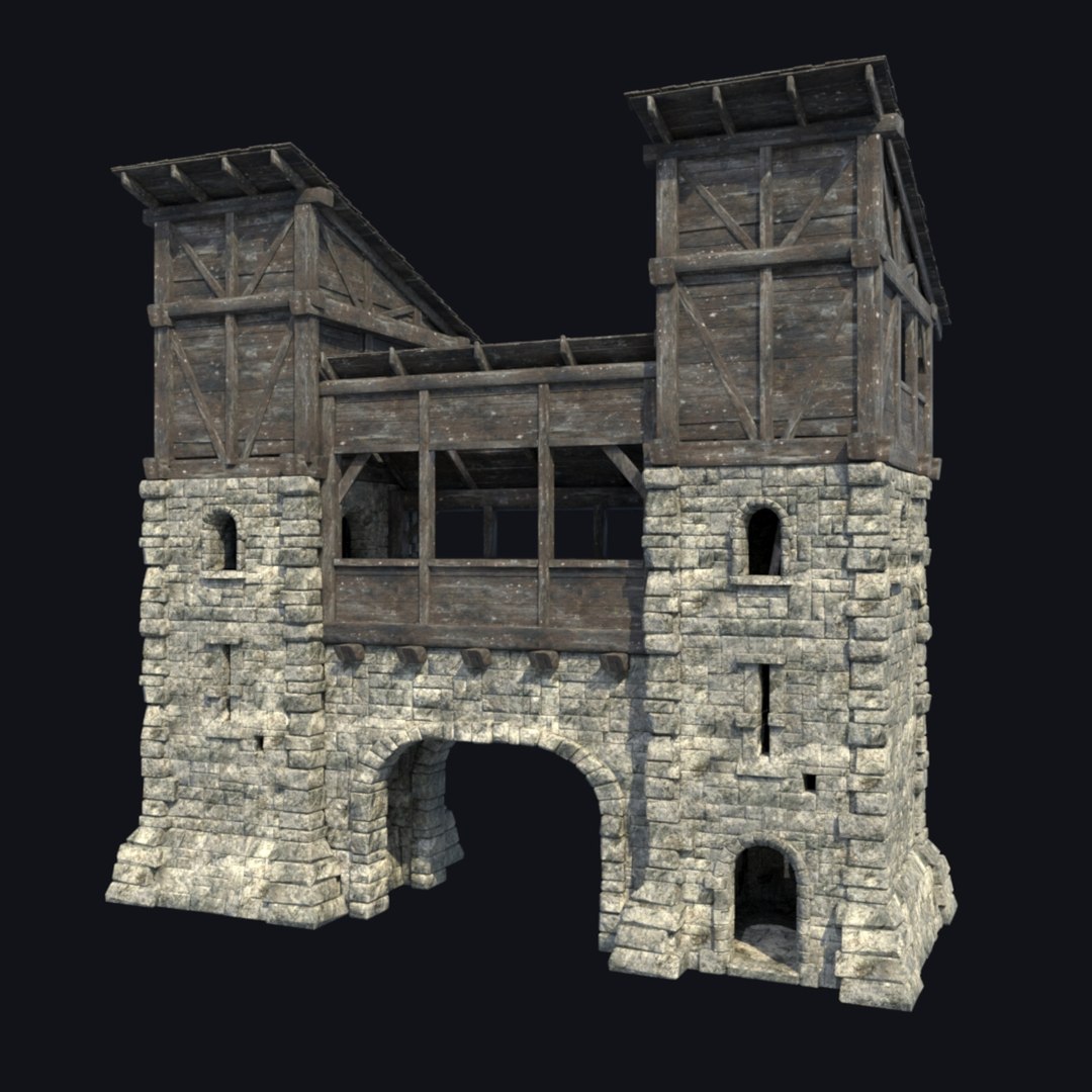 FORT MEDIEVAL CASTLE FORTRESS BAST RUIN TOWER COLLECTION BUILDER 3D ...