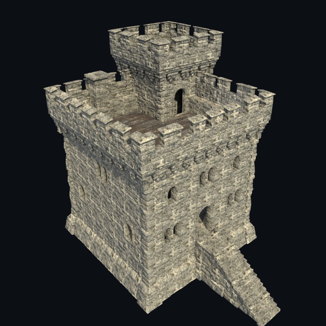 FORT MEDIEVAL CASTLE FORTRESS BAST RUIN TOWER COLLECTION BUILDER 3D ...