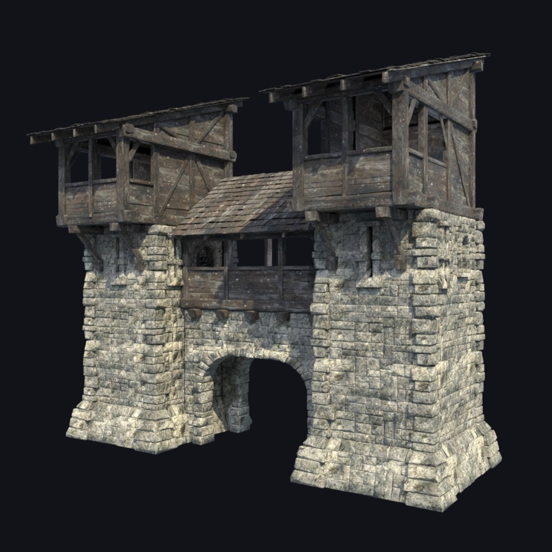 FORT MEDIEVAL CASTLE FORTRESS BAST RUIN TOWER COLLECTION BUILDER 3D ...