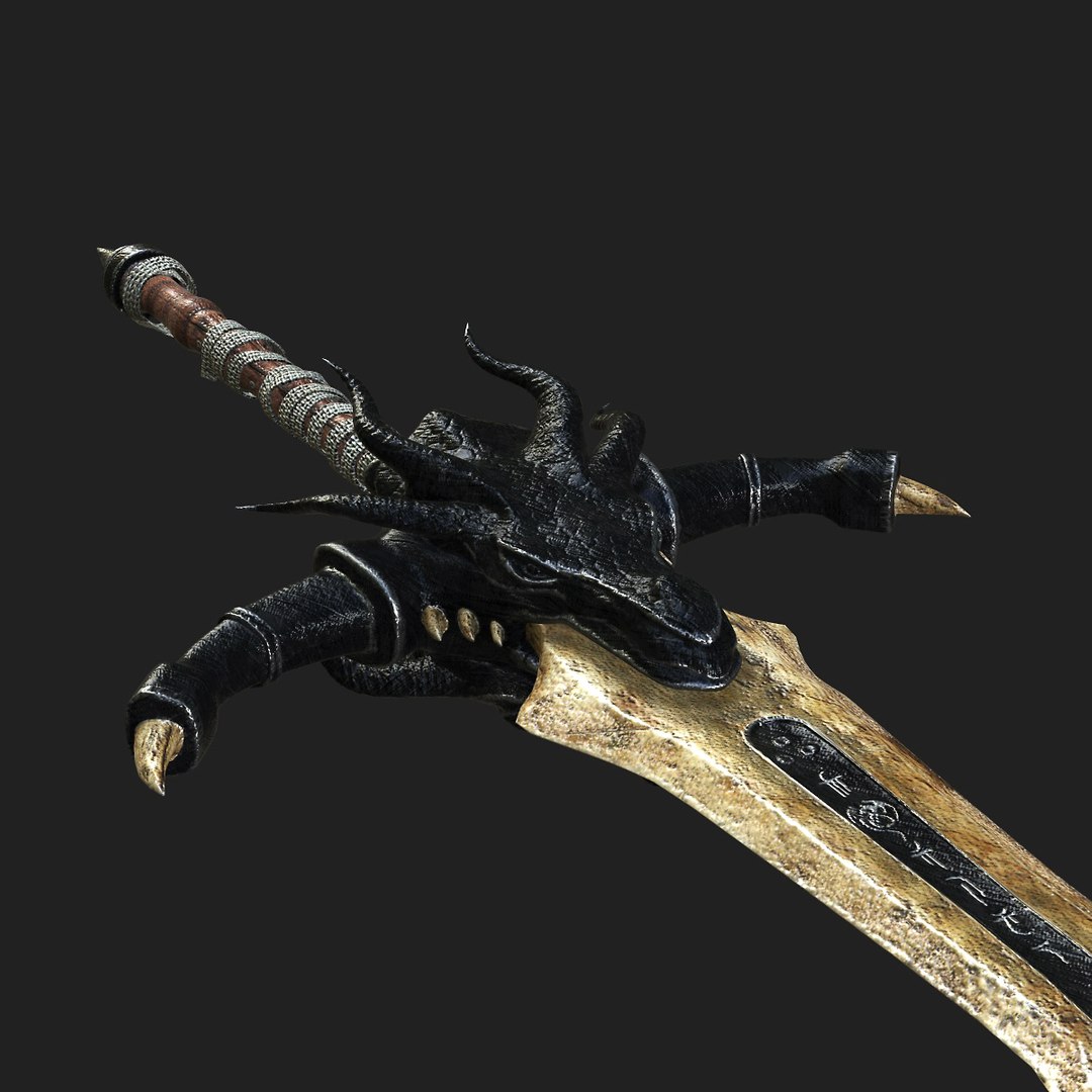 dragonsword swords 3d model