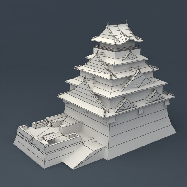 osaka castle 3d model
