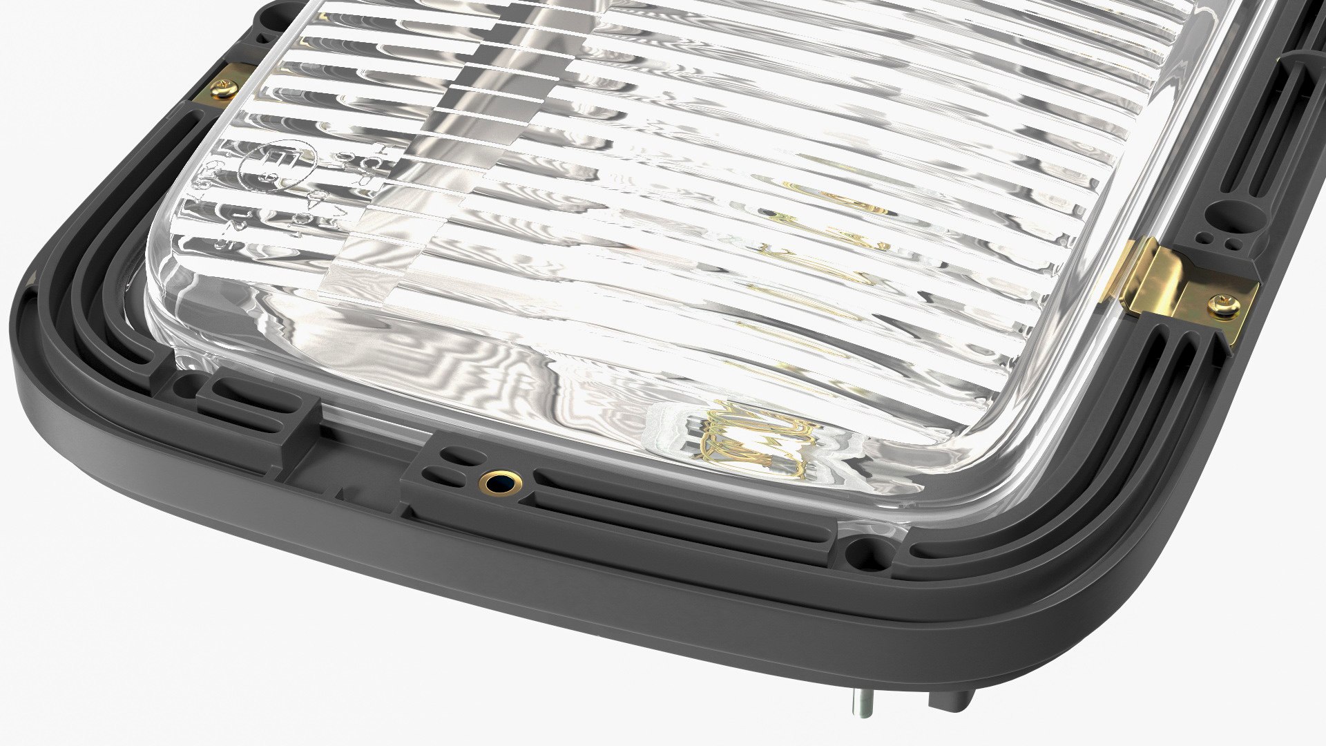 3D model Right Rectangular Halogen H4 Truck Headlight - TurboSquid 1833934