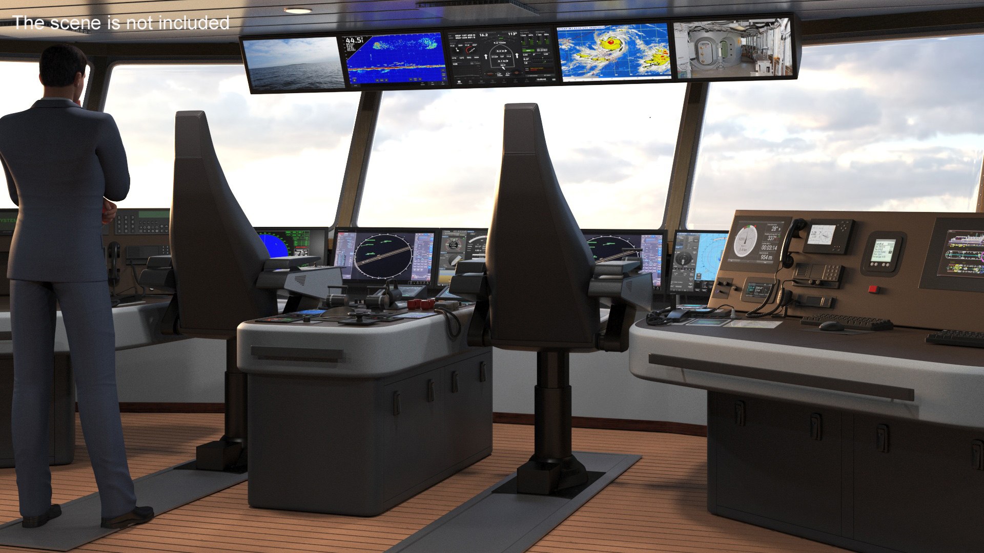 3D Ship Captain Chair - TurboSquid 2229929