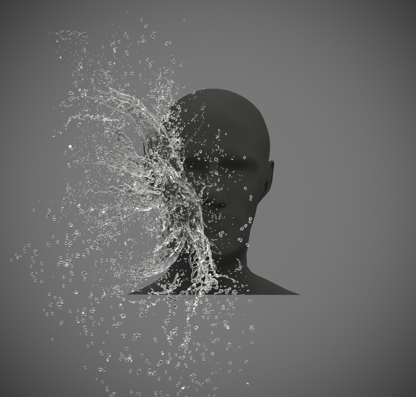 Water face splash 3D model - TurboSquid 1162394