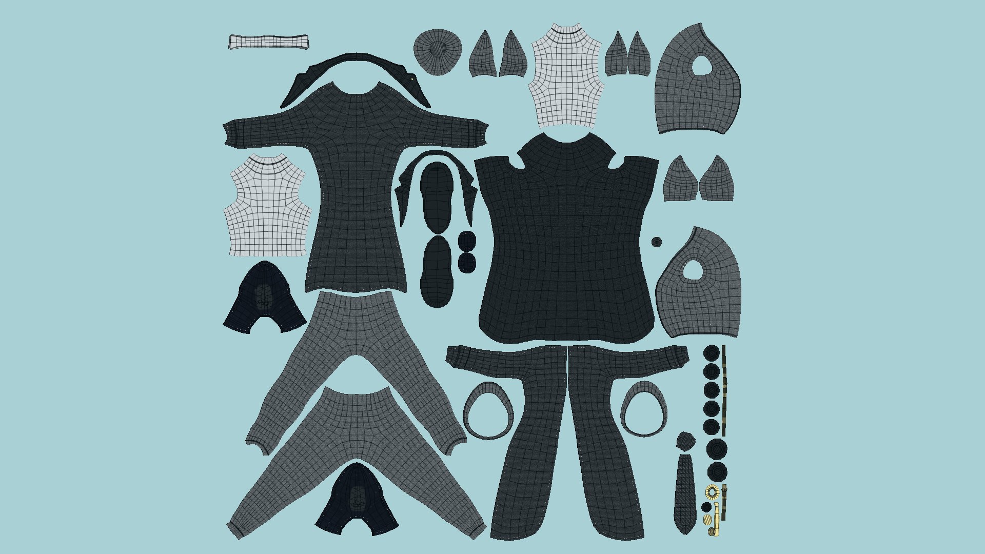Gentleman Outfit 01 Dark Gray - Character Design Fashion model ...