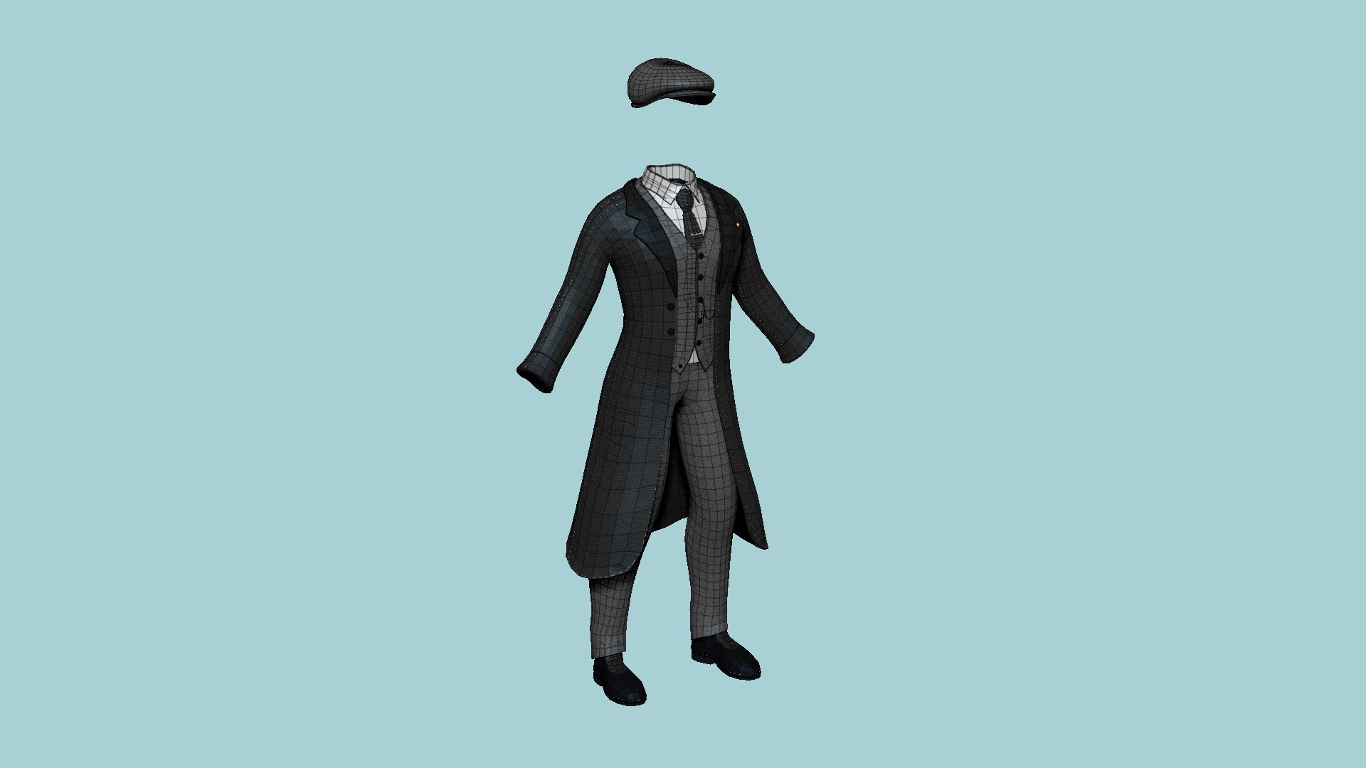 Gentleman Outfit 01 Dark Gray - Character Design Fashion model ...