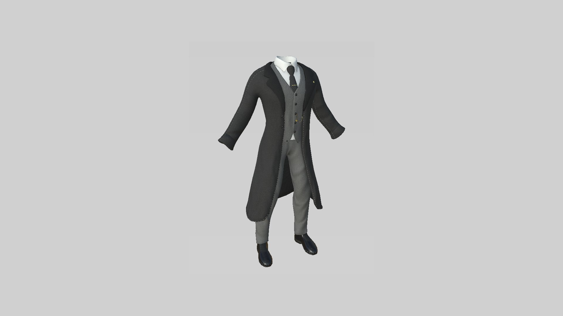Gentleman Outfit 01 Dark Gray - Character Design Fashion model ...