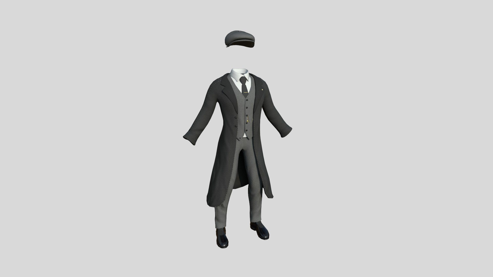 Gentleman Outfit 01 Dark Gray - Character Design Fashion model ...