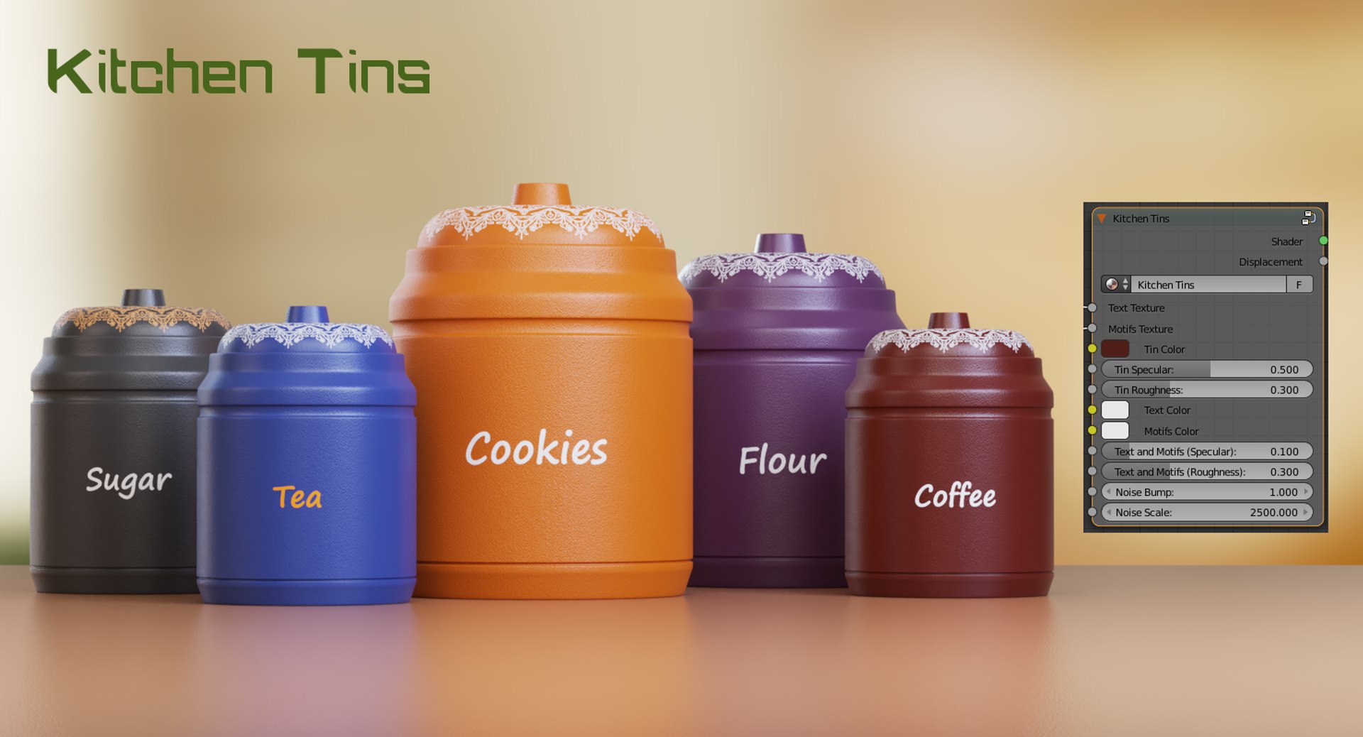 Kitchen tins 3D model - TurboSquid 1430964