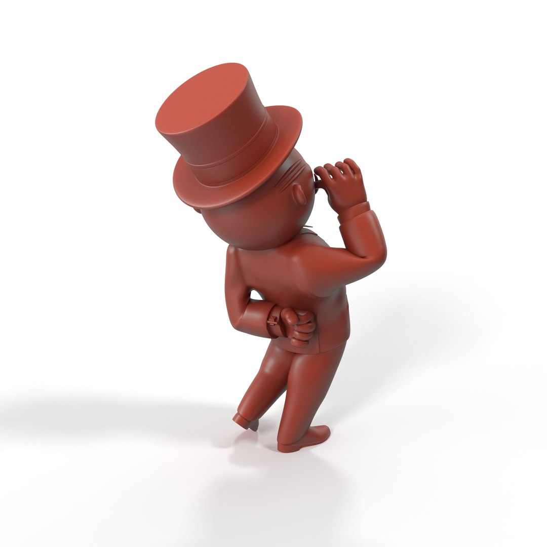 3D Mr Monopoly Moustache Twirl Pose For 3D Print Model - TurboSquid 2288109
