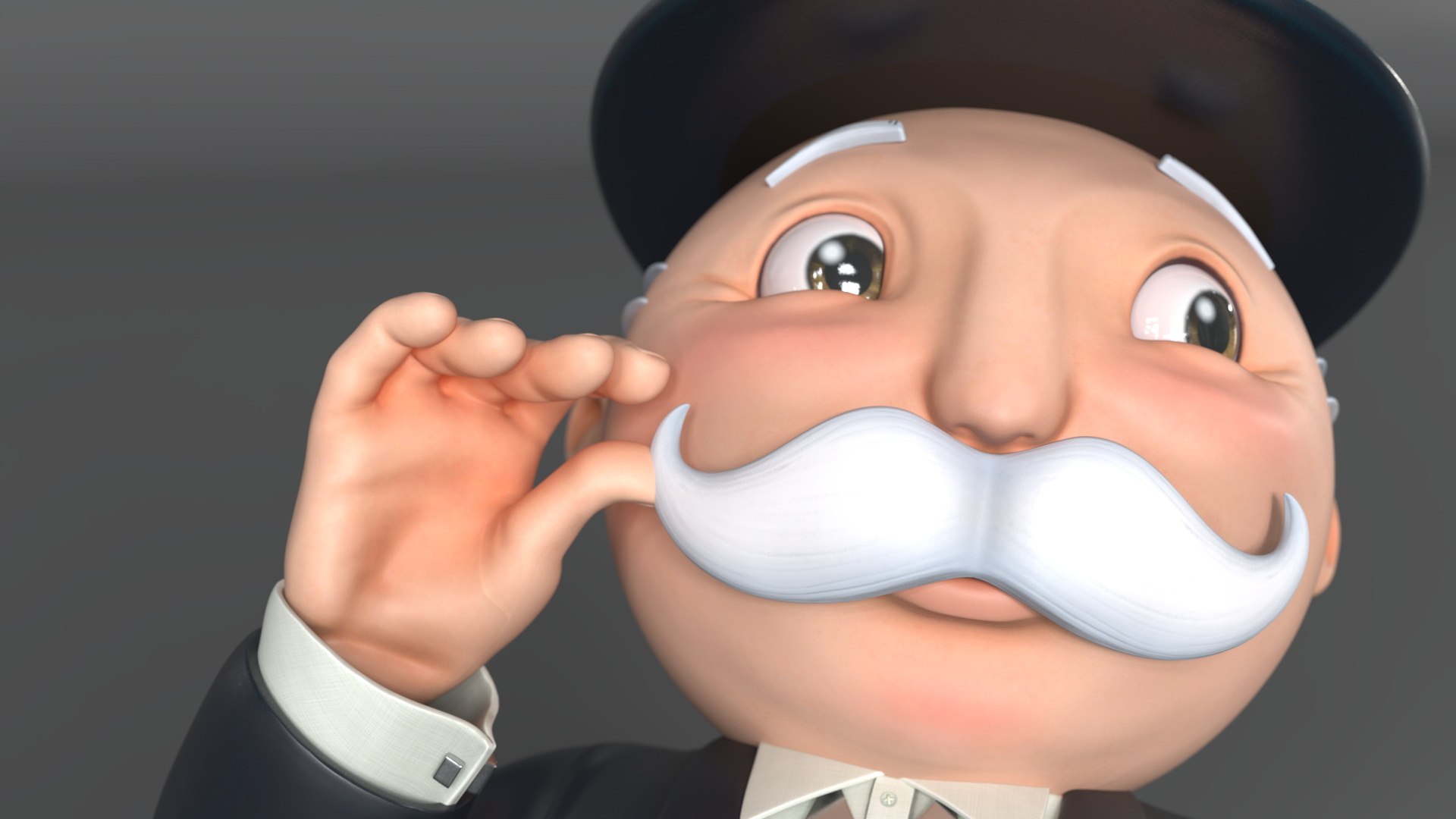 3D Mr Monopoly Moustache Twirl Pose For 3D Print Model - TurboSquid 2288109
