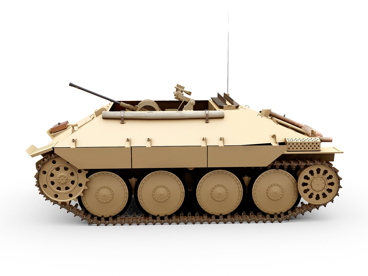 FlakPanzer Hetzer 3D Model - TurboSquid 2034072