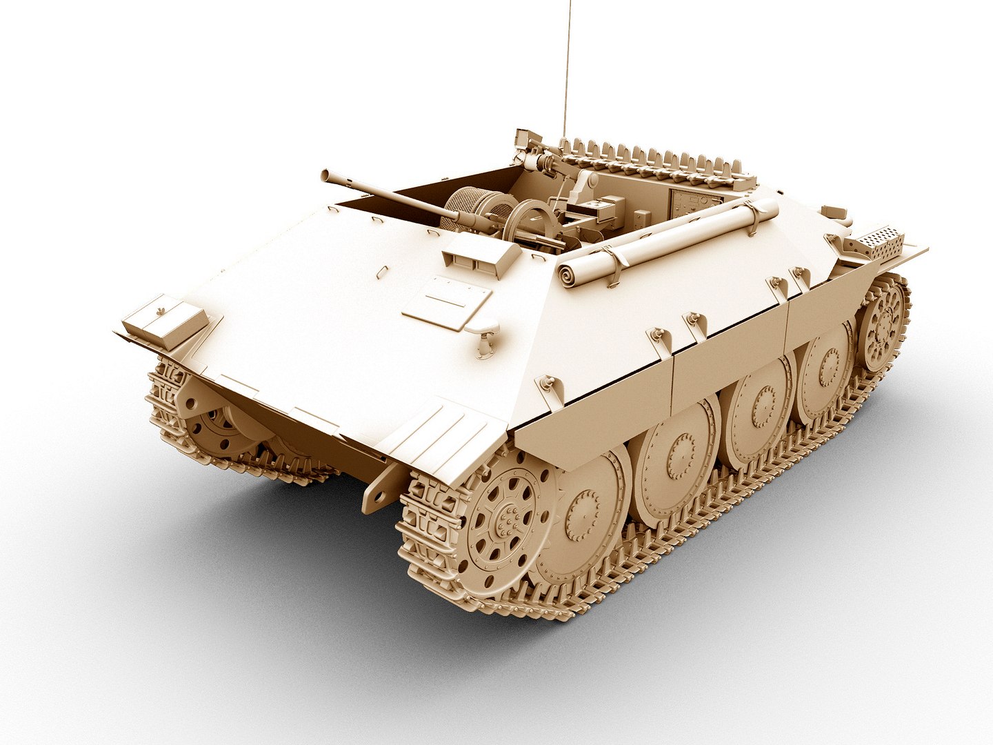 FlakPanzer Hetzer 3D Model - TurboSquid 2034072