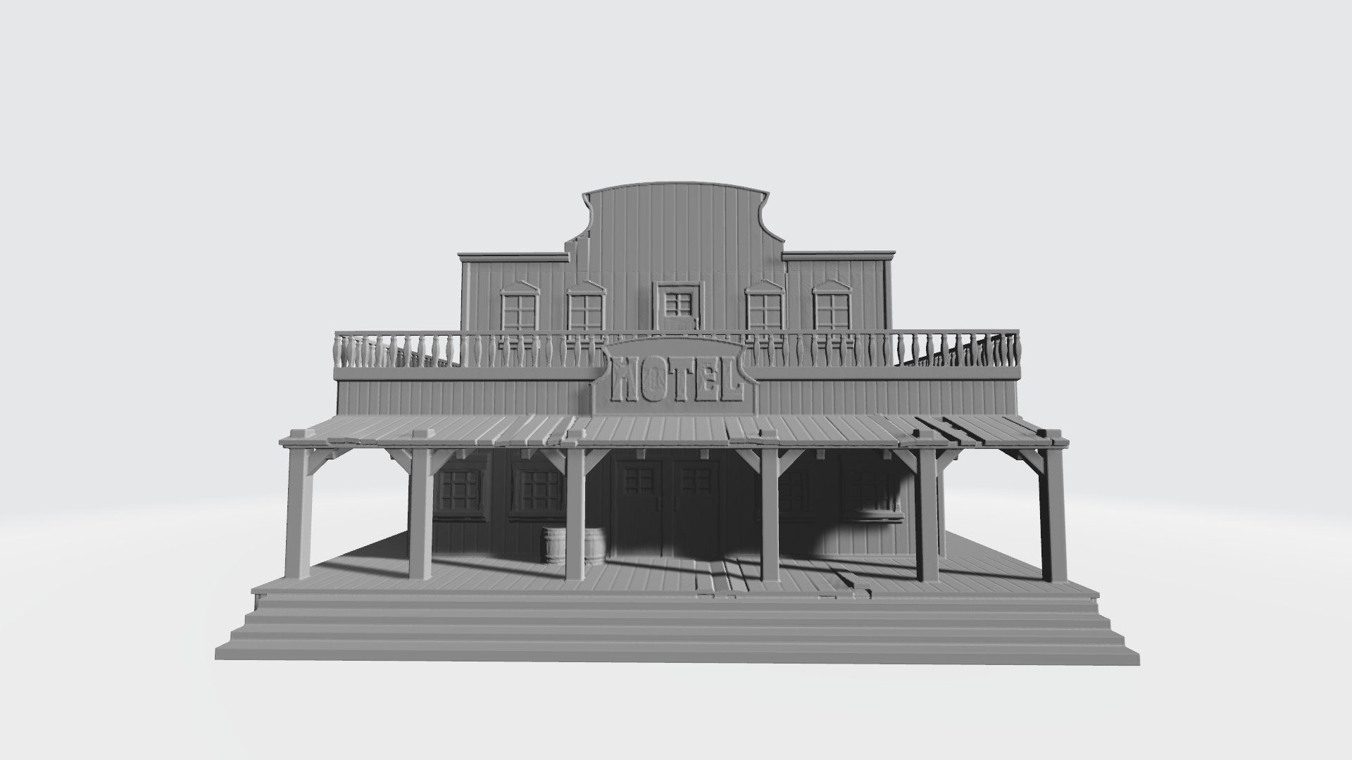 Wild west hotel 3D - TurboSquid 1692667
