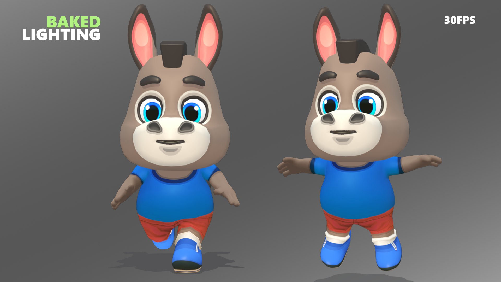 Donkey Mule Animated Rigged model - TurboSquid 2014855