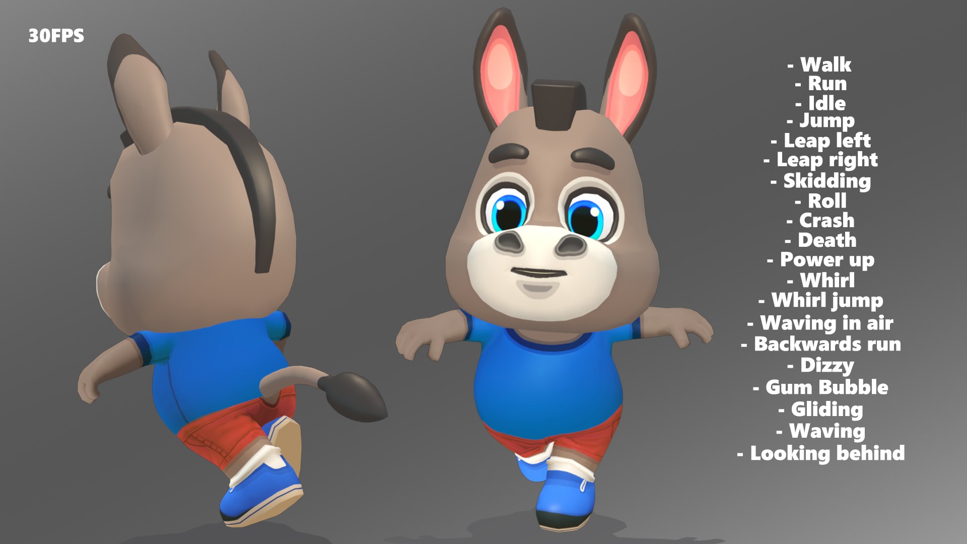 Donkey Mule Animated Rigged model - TurboSquid 2014855