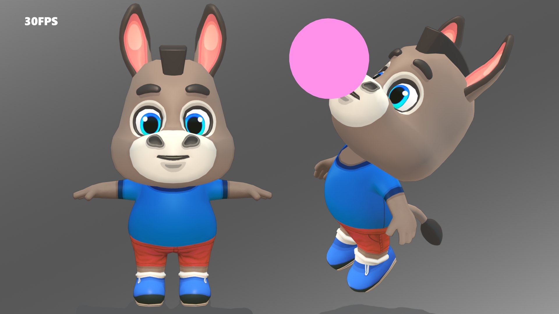Donkey Mule Animated Rigged model - TurboSquid 2014855