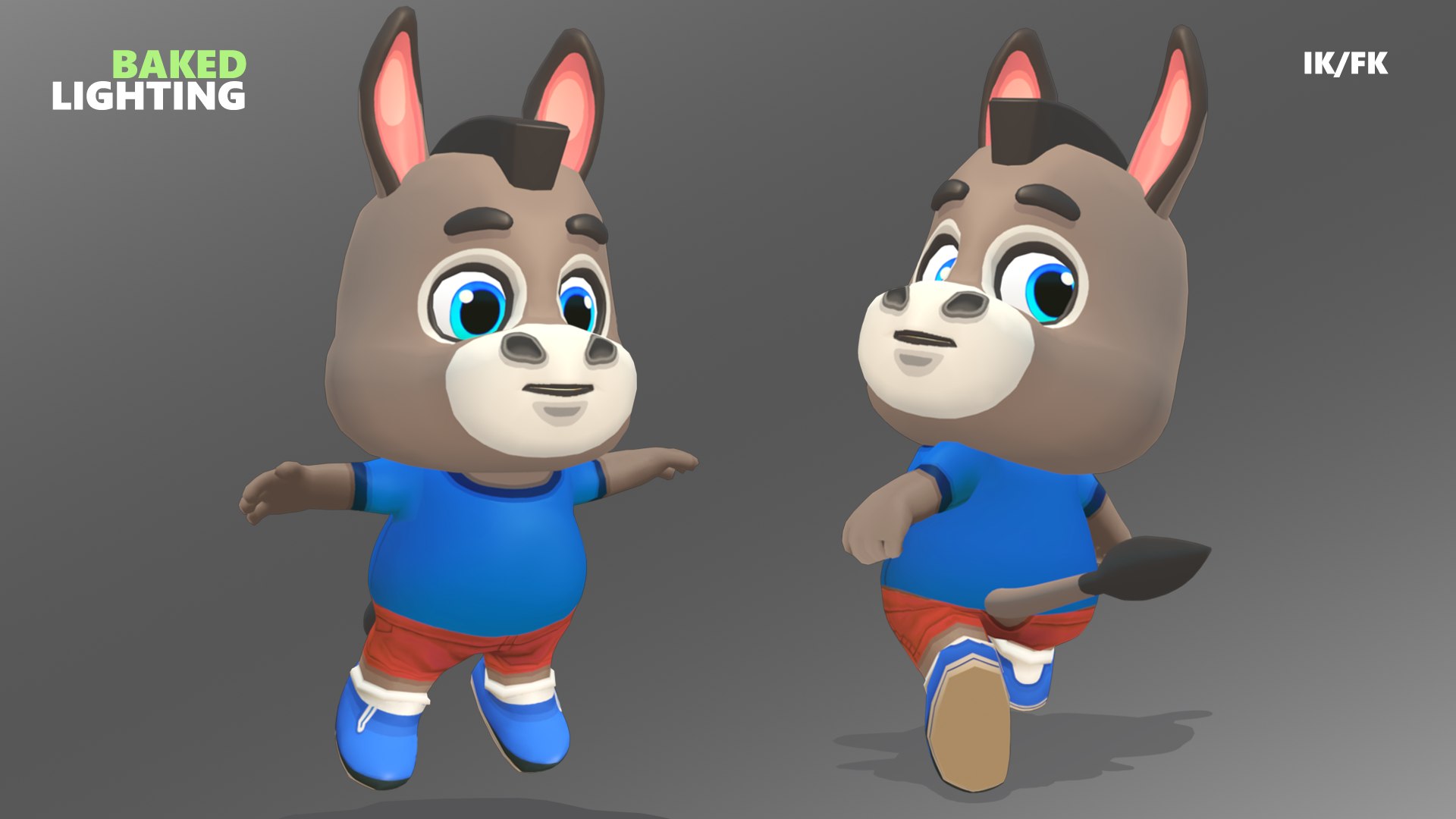 Donkey Mule Animated Rigged model - TurboSquid 2014855
