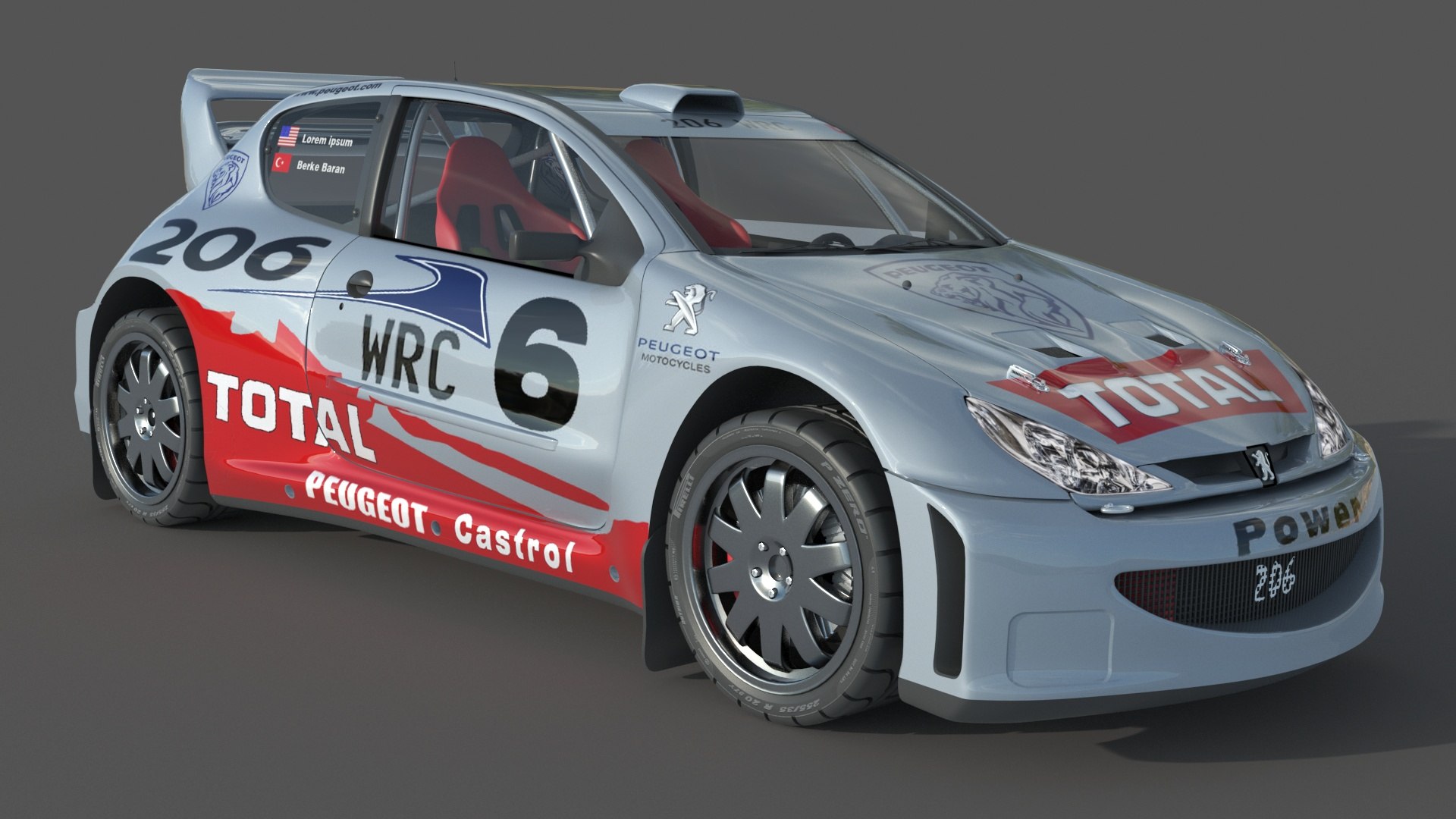 Peugeot 206 WRC 3D Model - TurboSquid 2000322