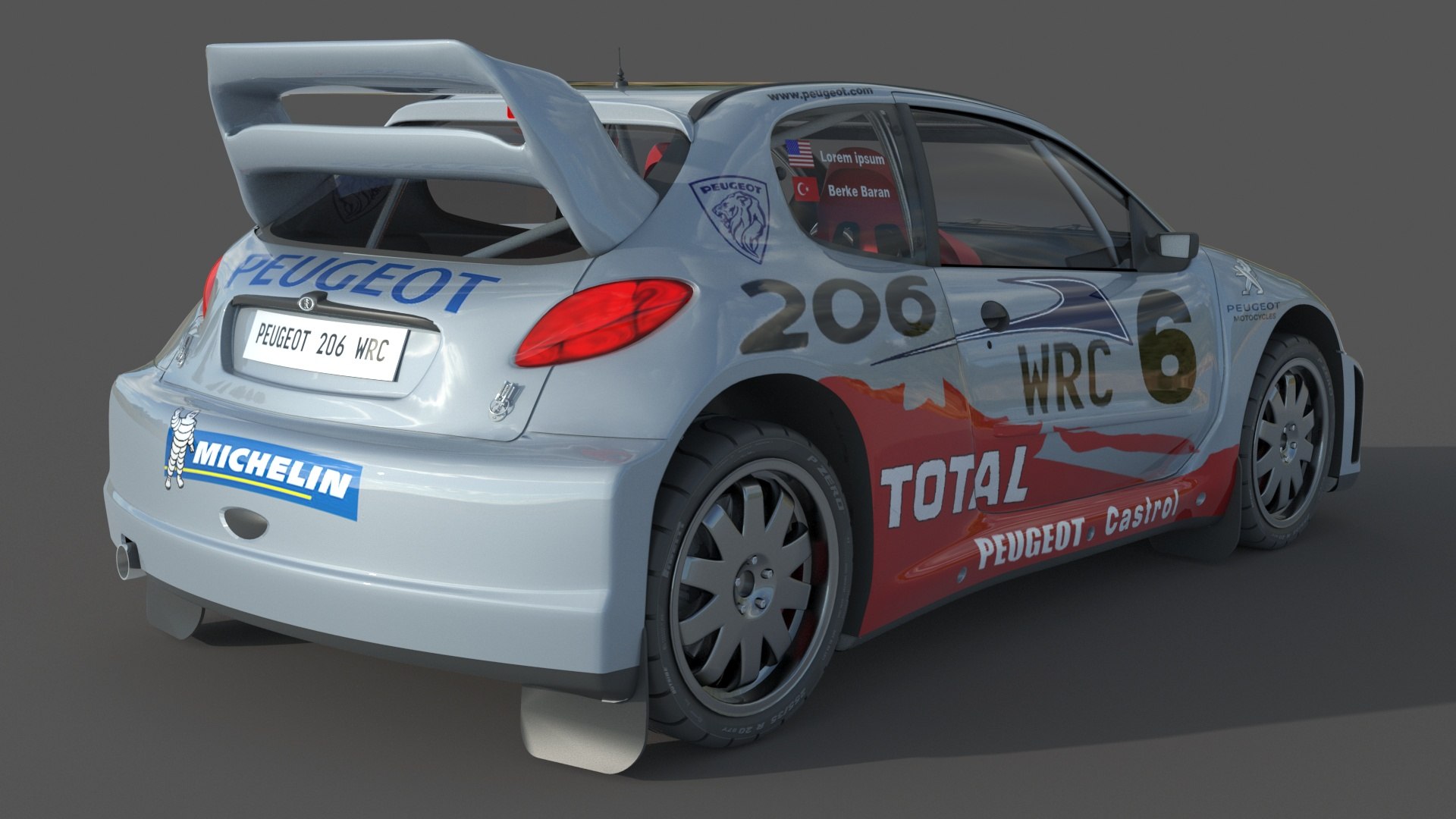 Peugeot 206 WRC 3D Model - TurboSquid 2000322