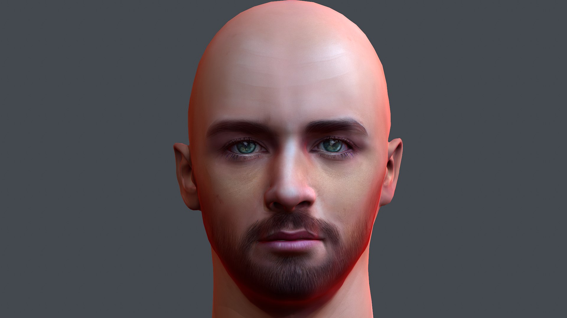 3D Model Male Head Realistic Perfect Head Low-poly 3D Model Game Ready ...
