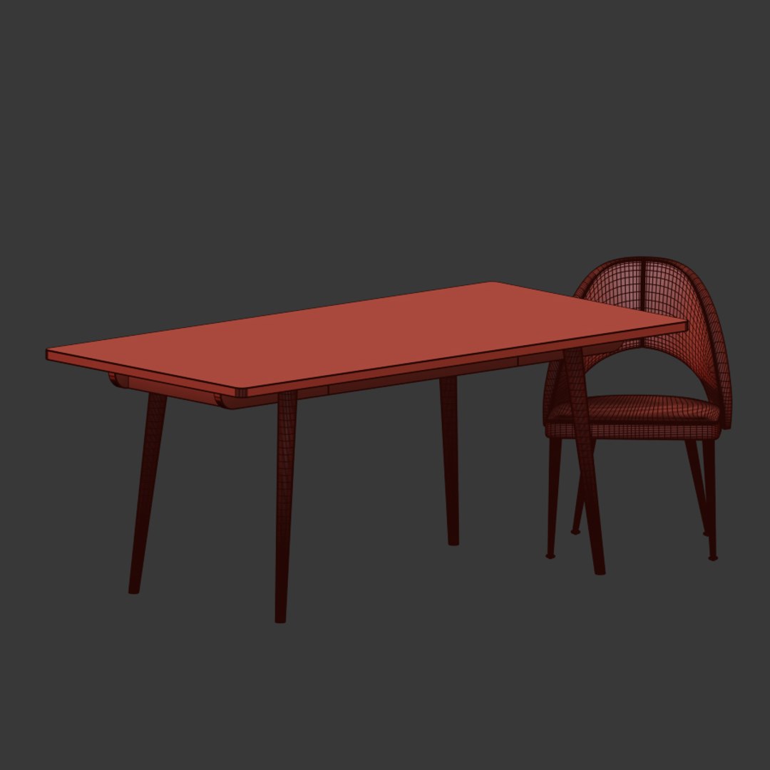 3D model modrest set dinning - TurboSquid 1614002