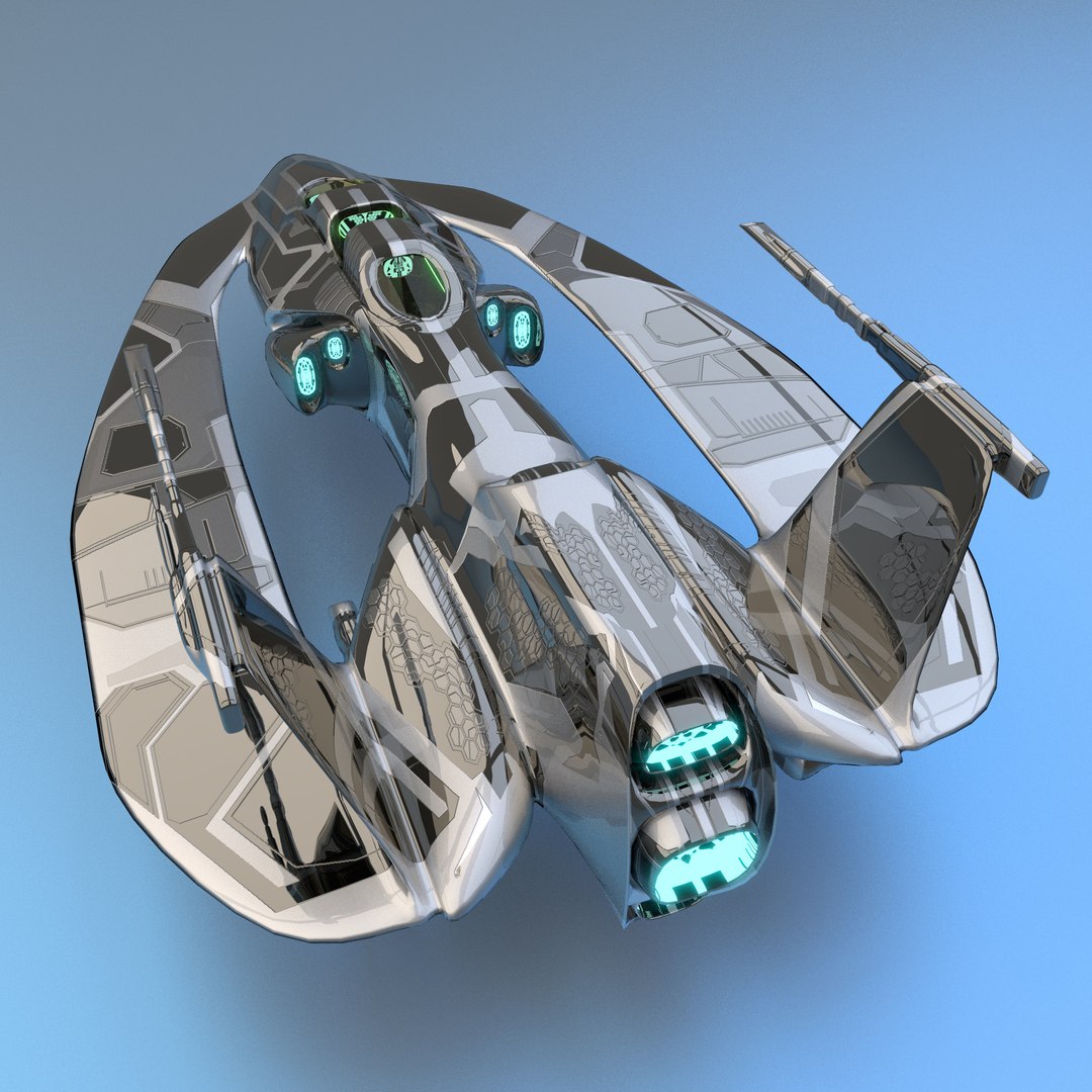 space spaceship 3d blend