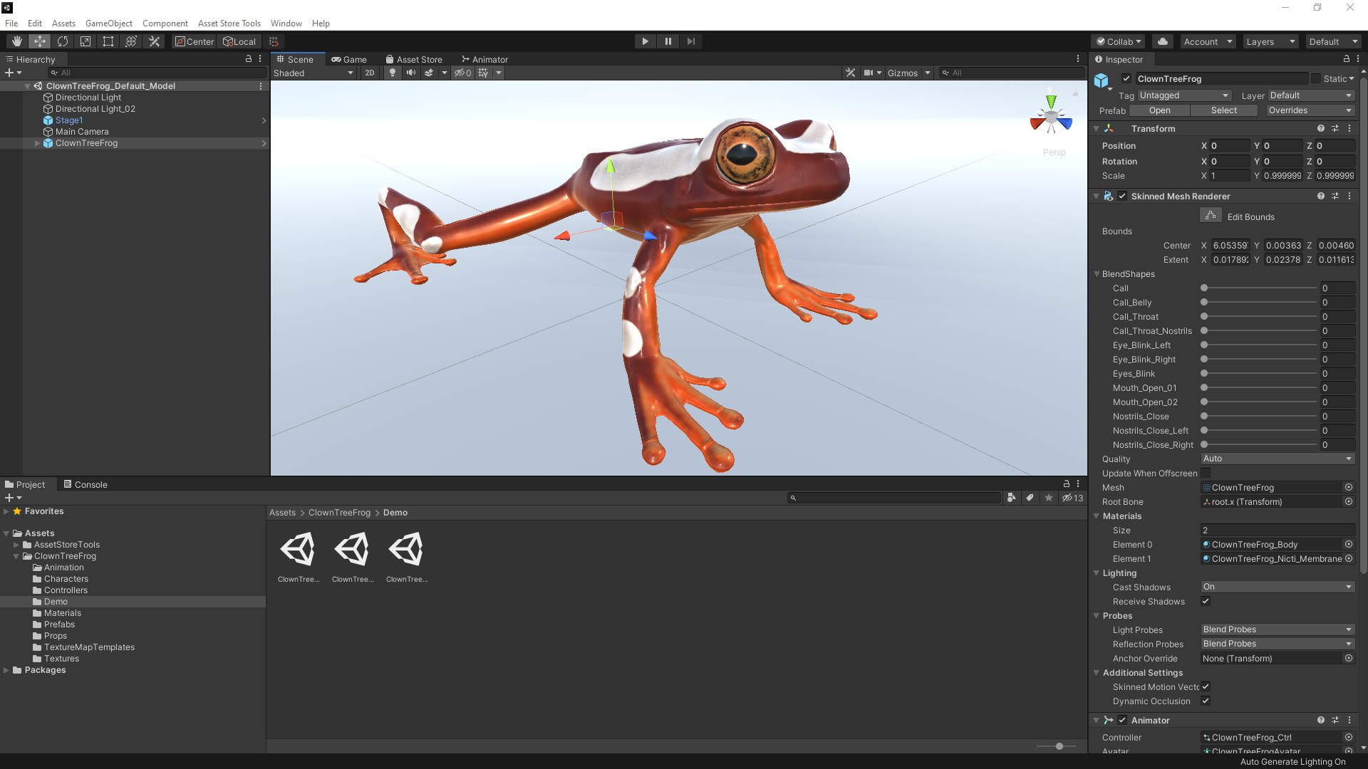 Clown Tree Frog - Animated 3D - TurboSquid 1767326
