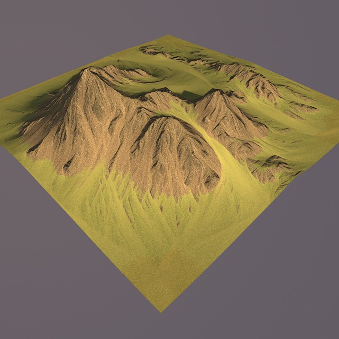 3d Mountains Pack Model