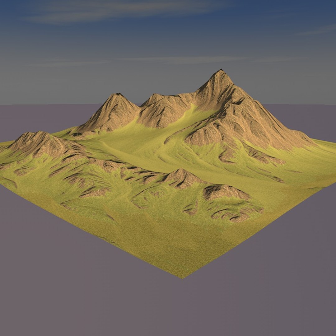 3d Mountains Pack Model