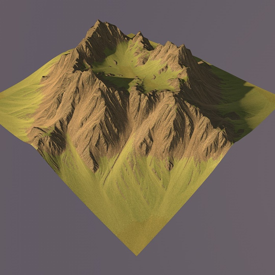 3d Mountains Pack Model