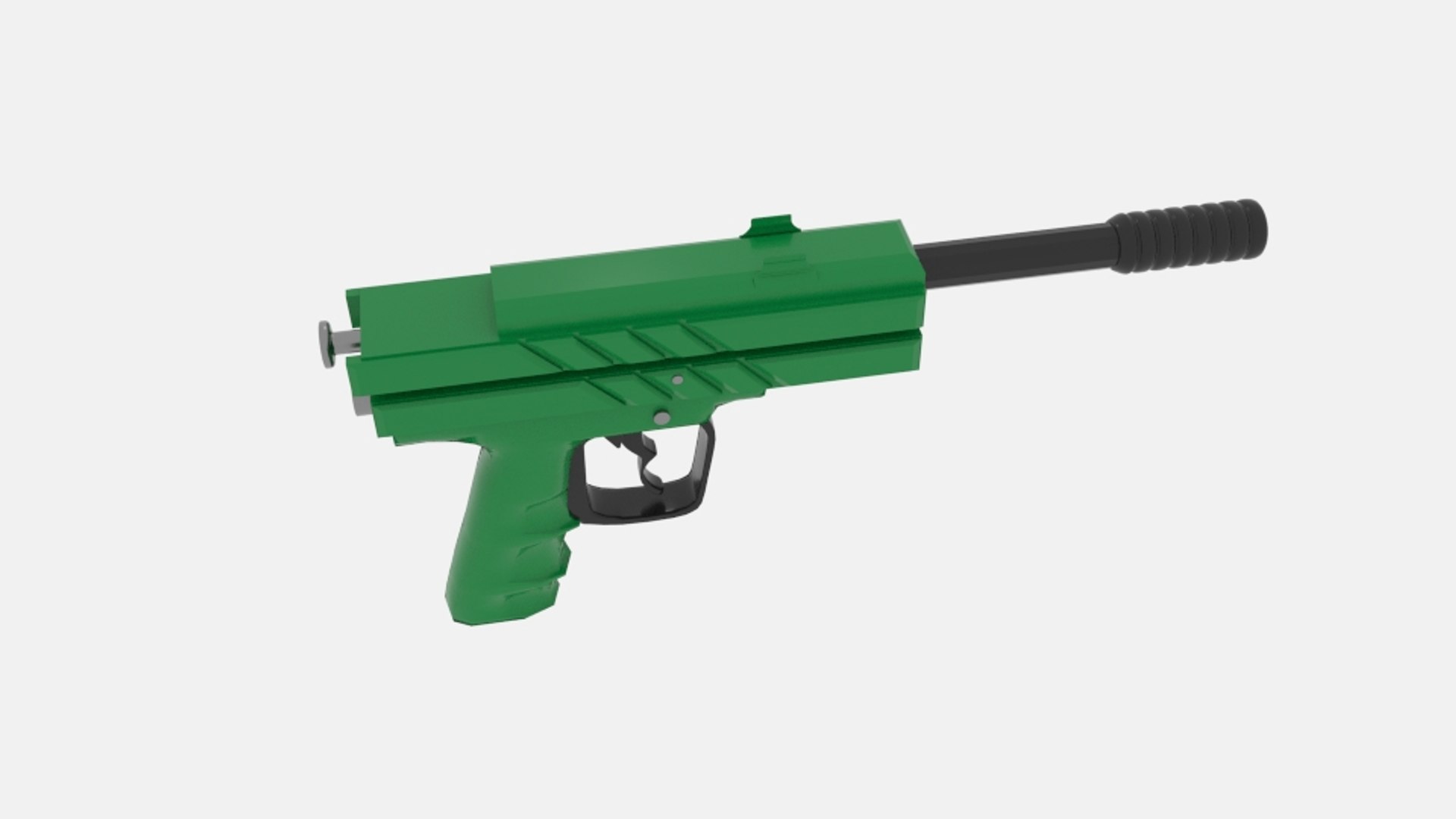 Free Long Green Gun 3D Model - TurboSquid 1189833
