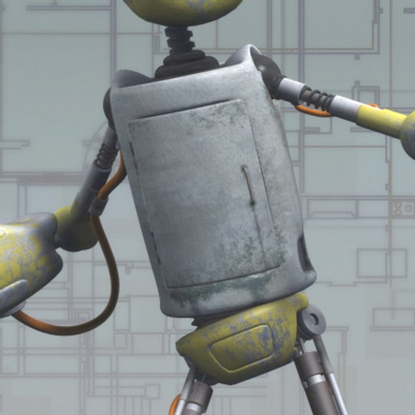 robot droid rig 3d model