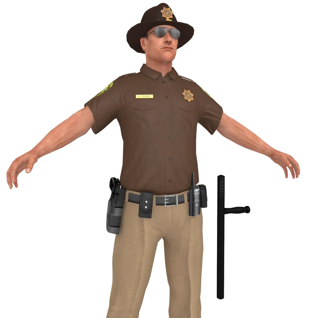 Sheriff Man Gun 3D Model - TurboSquid 1353799