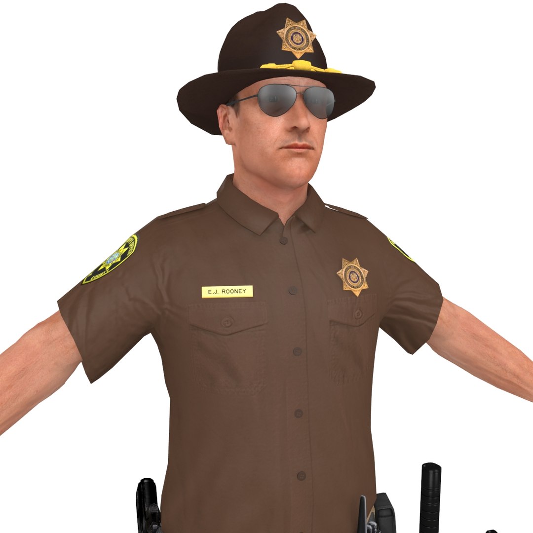 Sheriff Man Gun 3D Model - TurboSquid 1353799