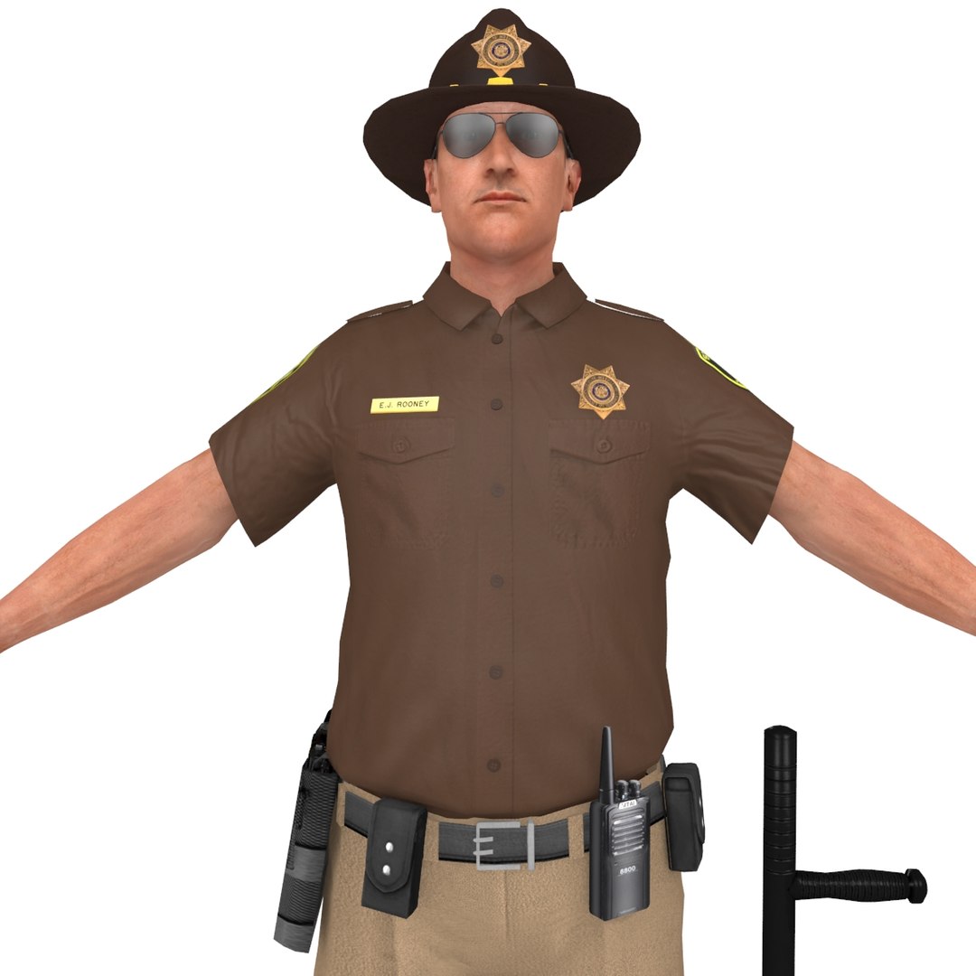 Sheriff Man Gun 3D Model - TurboSquid 1353799