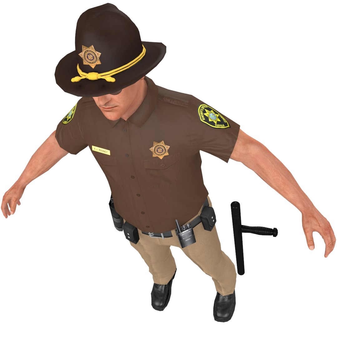 Sheriff Man Gun 3D Model - TurboSquid 1353799