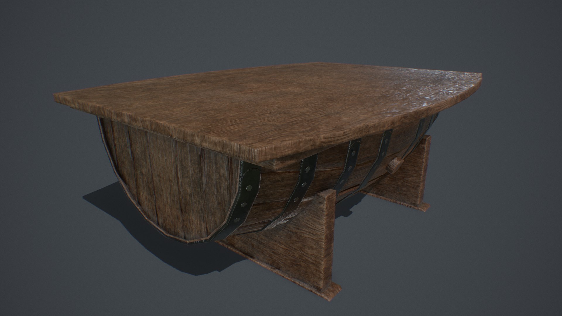 Pbr barrel table 3D - TurboSquid 1380051