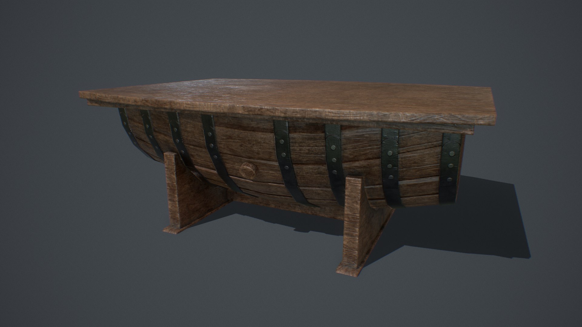 Pbr barrel table 3D - TurboSquid 1380051