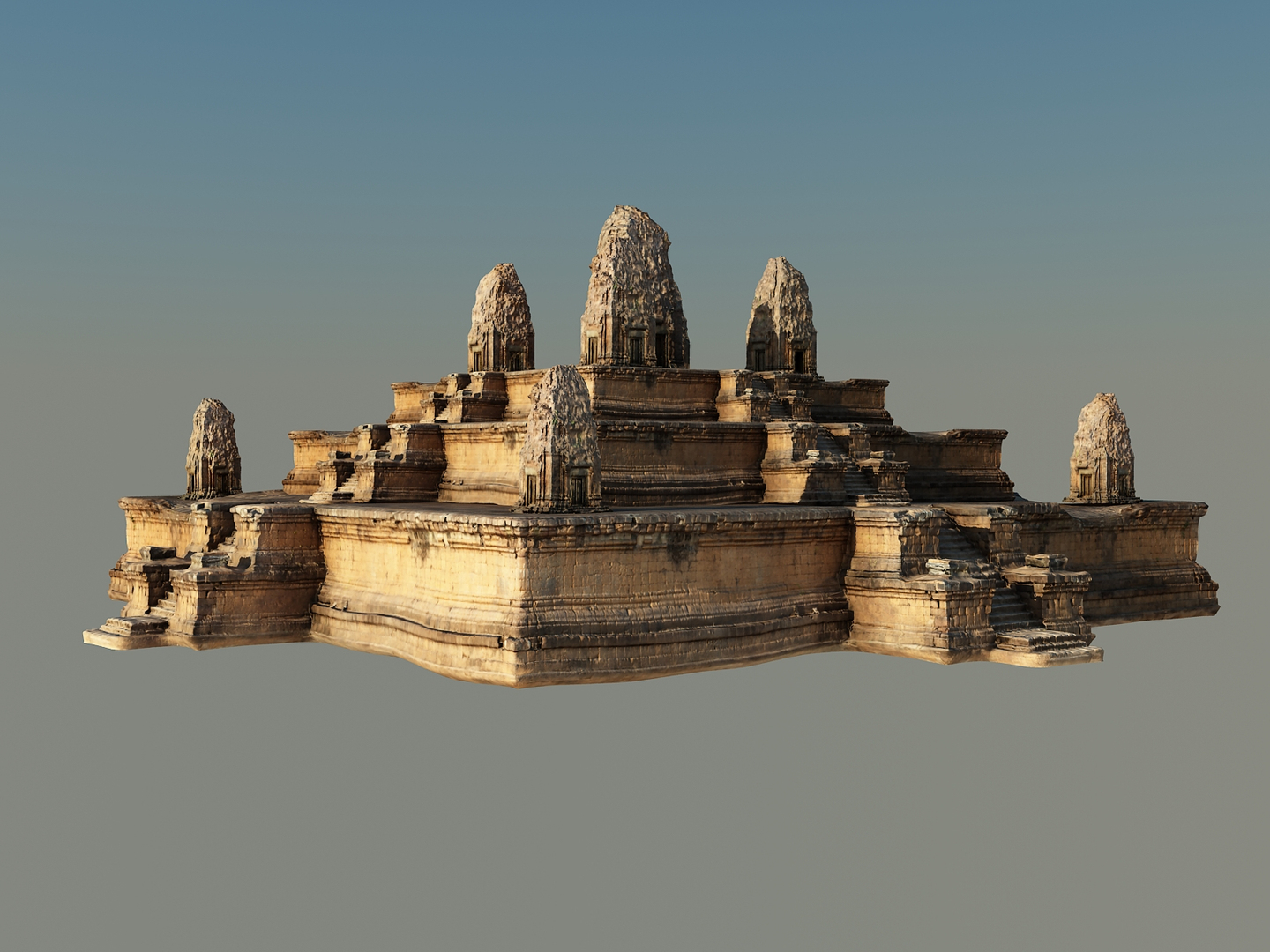 Hindu Pyramid Temple 16k Obj