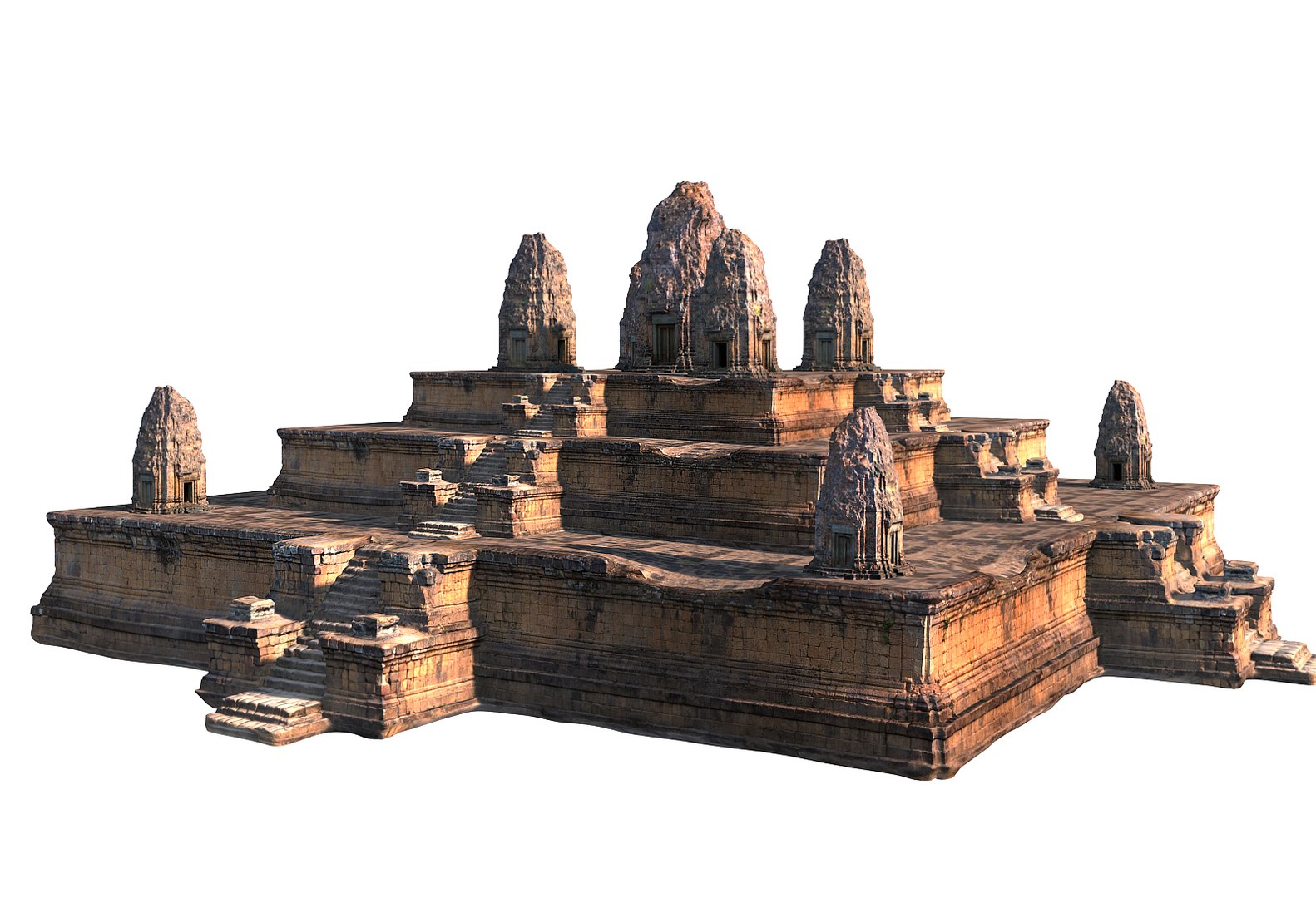 Hindu Pyramid Temple 16k Obj