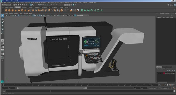 modelo 3d Centro de torneado CNC DMG Mori CTX Alpha 500 - TurboSquid ...