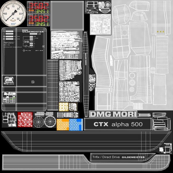 modelo 3d Centro de torneado CNC DMG Mori CTX Alpha 500 - TurboSquid ...