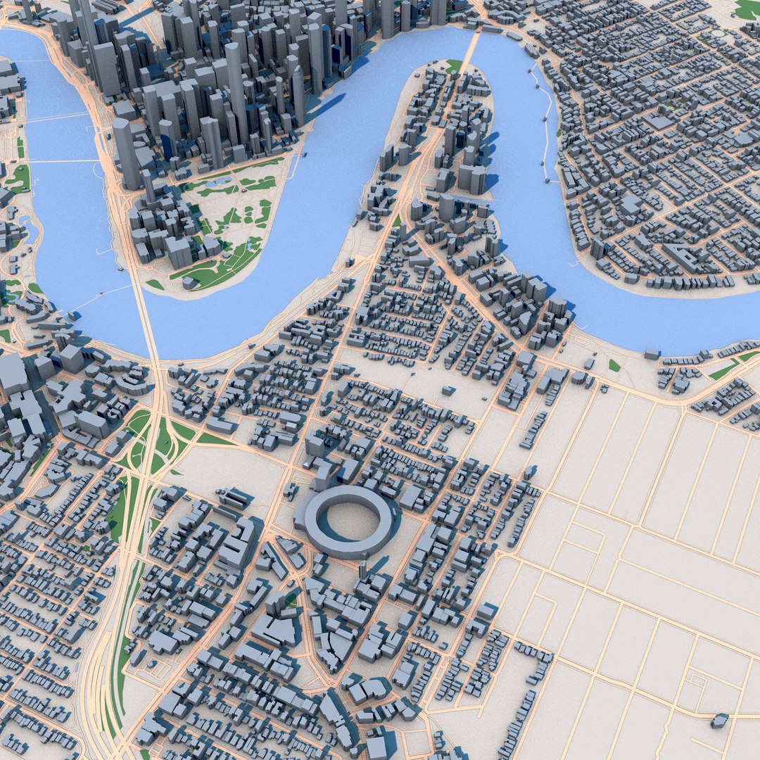 3D Brisbane City Australia Model - TurboSquid 2301961