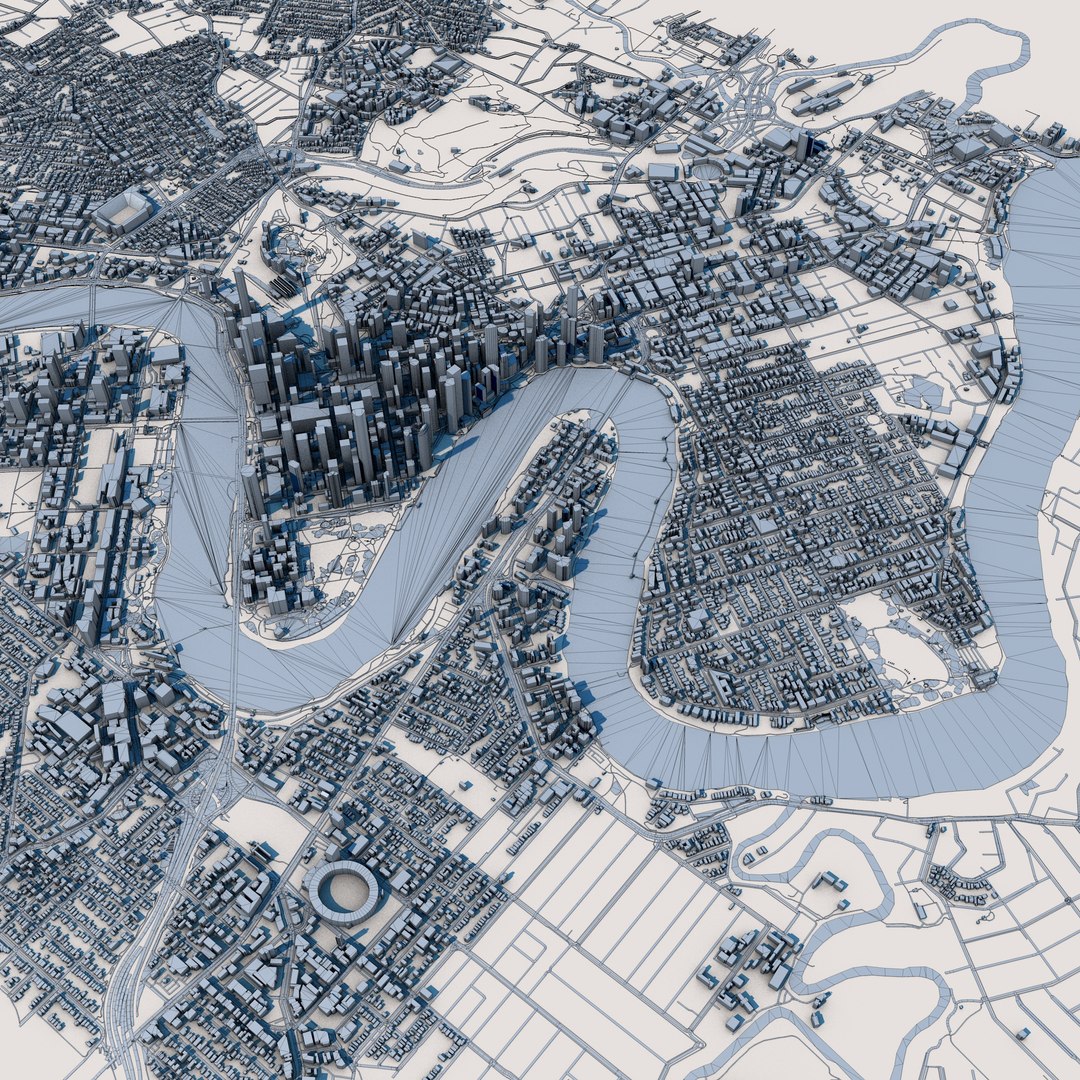 3D Brisbane City Australia Model - TurboSquid 2301961