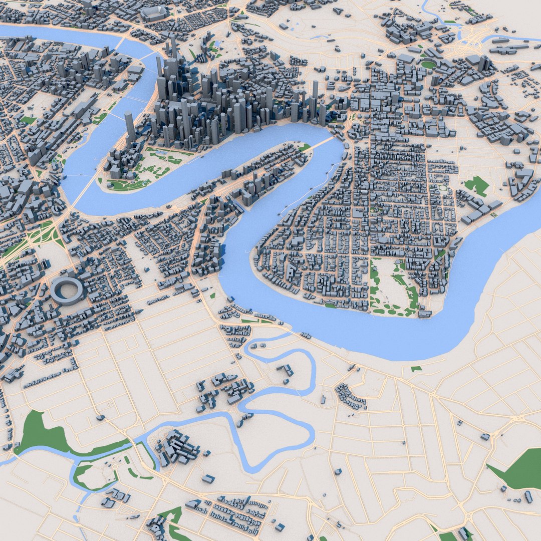 3D Brisbane City Australia Model - TurboSquid 2301961
