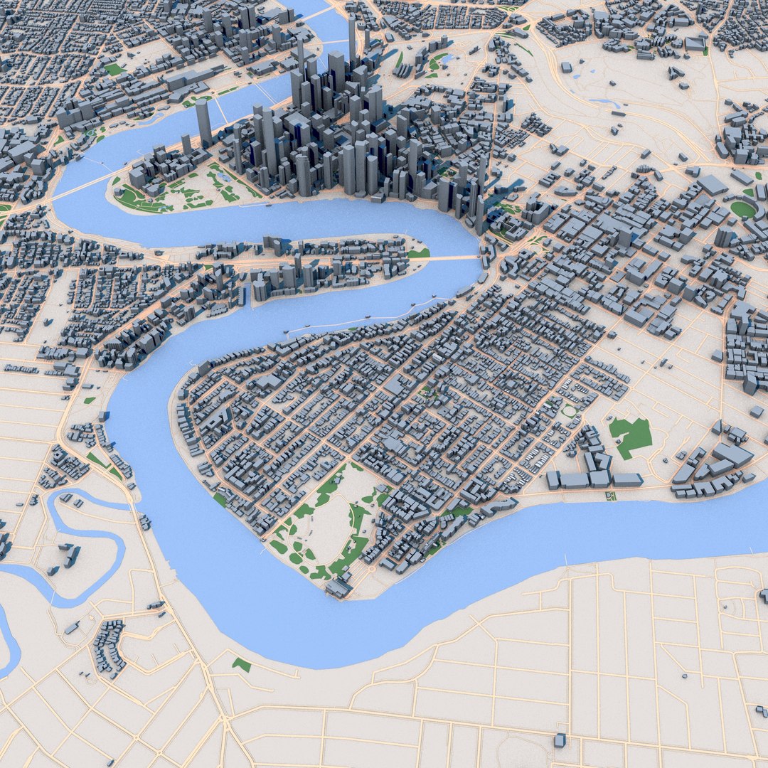 3D Brisbane City Australia Model - TurboSquid 2301961