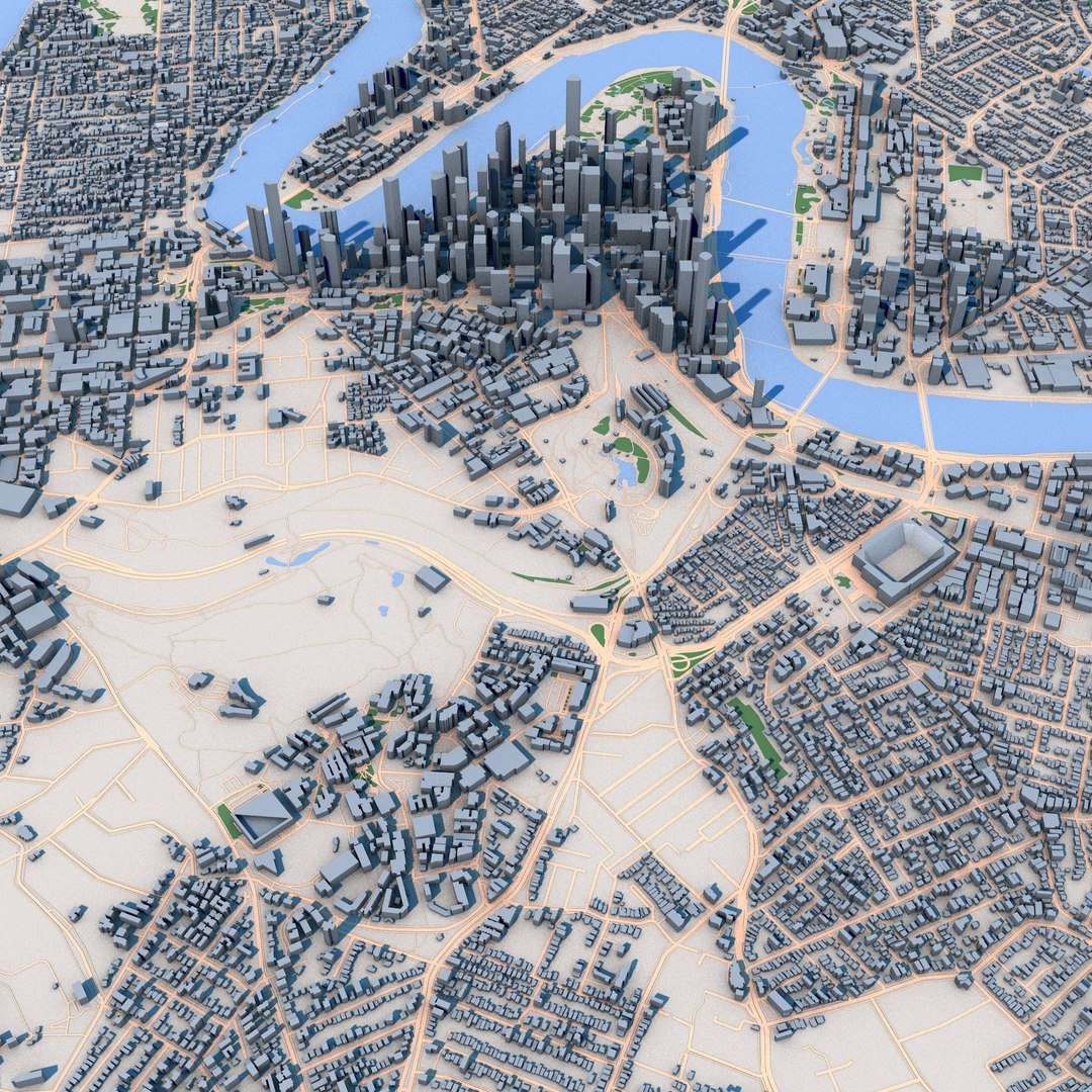 3D Brisbane City Australia Model - TurboSquid 2301961