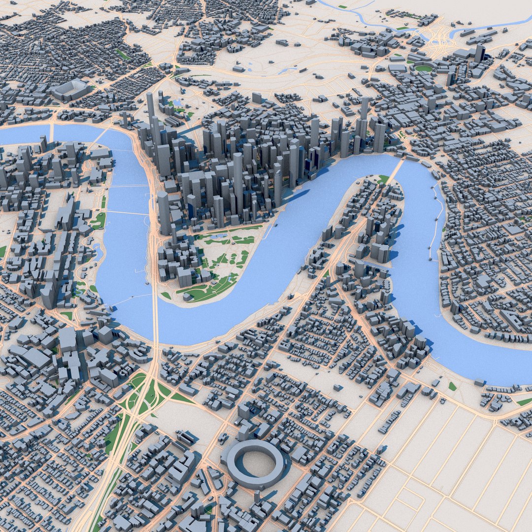 3D Brisbane City Australia Model - TurboSquid 2301961