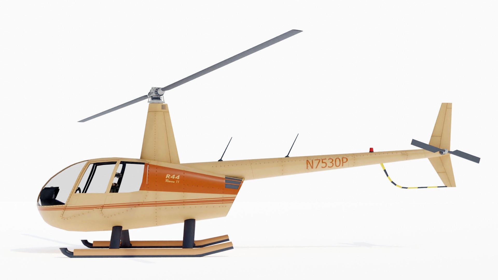3d Model Robinson R44